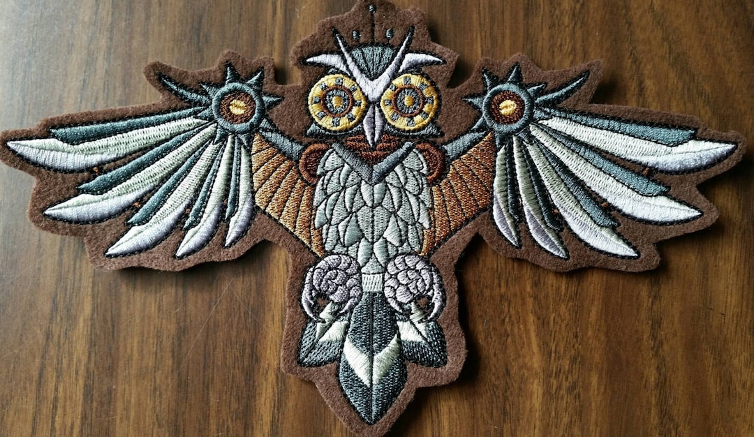 Owl Patch,steampunk Owl Patch - Etsy
