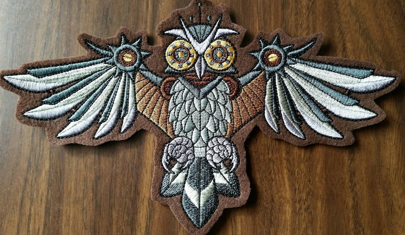 Owl Patch,steampunk Owl Patch - Etsy