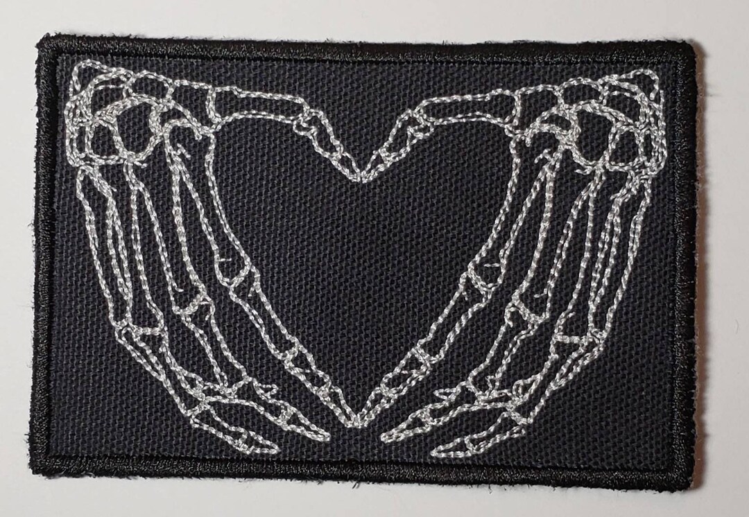 Skeleton Hand Patch - Etsy