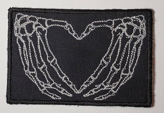 Skeleton Hand Patch | Etsy
