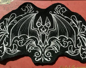 Embroidered Purple Bat Patch - Etsy