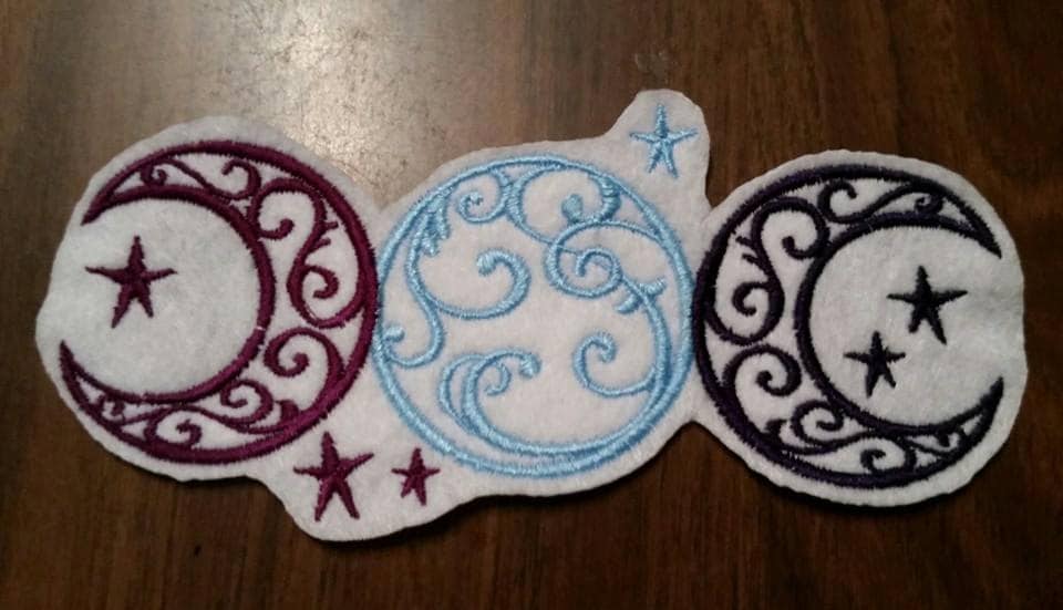 Triple Moon Patch Wiccan Witchmothermaidencronegodess - Etsy