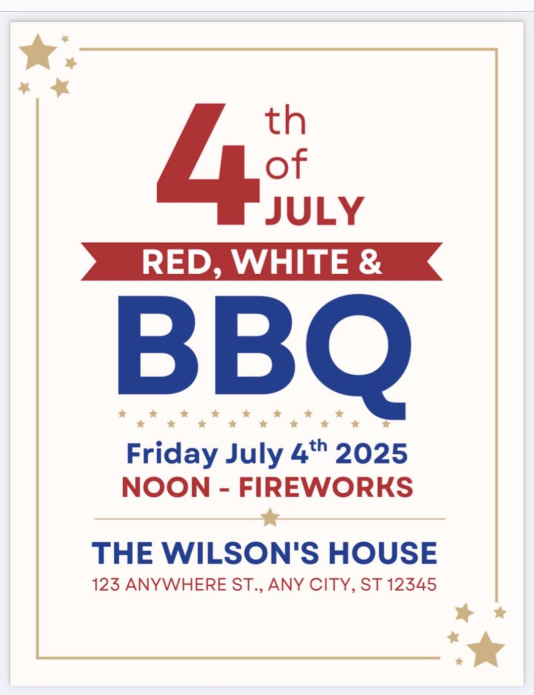 Fourth July Flyer - Etsy