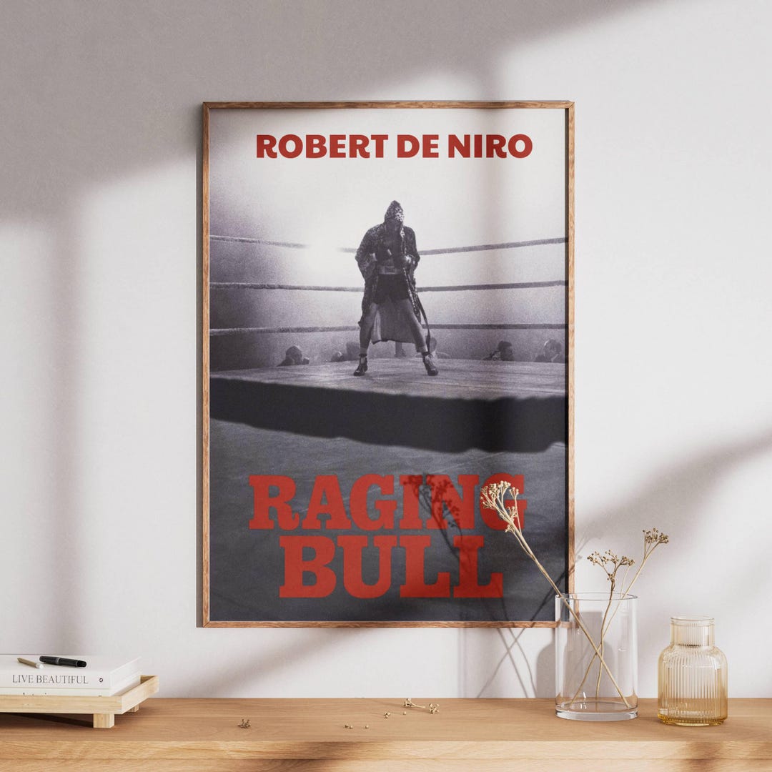 Raging Bull Movie Poster: Robert De Niro Boxing Film Art (digital ...