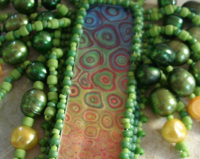 Bead Embroidery Necklace Spring Fling - Etsy