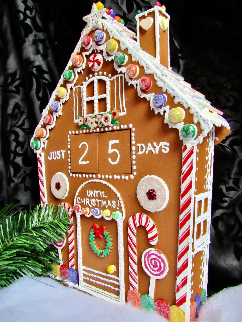Faux Gingerbread House Countdown to Christmas Calendar - Etsy