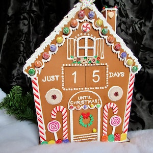 Faux Gingerbread House Countdown to Christmas Calendar - Etsy