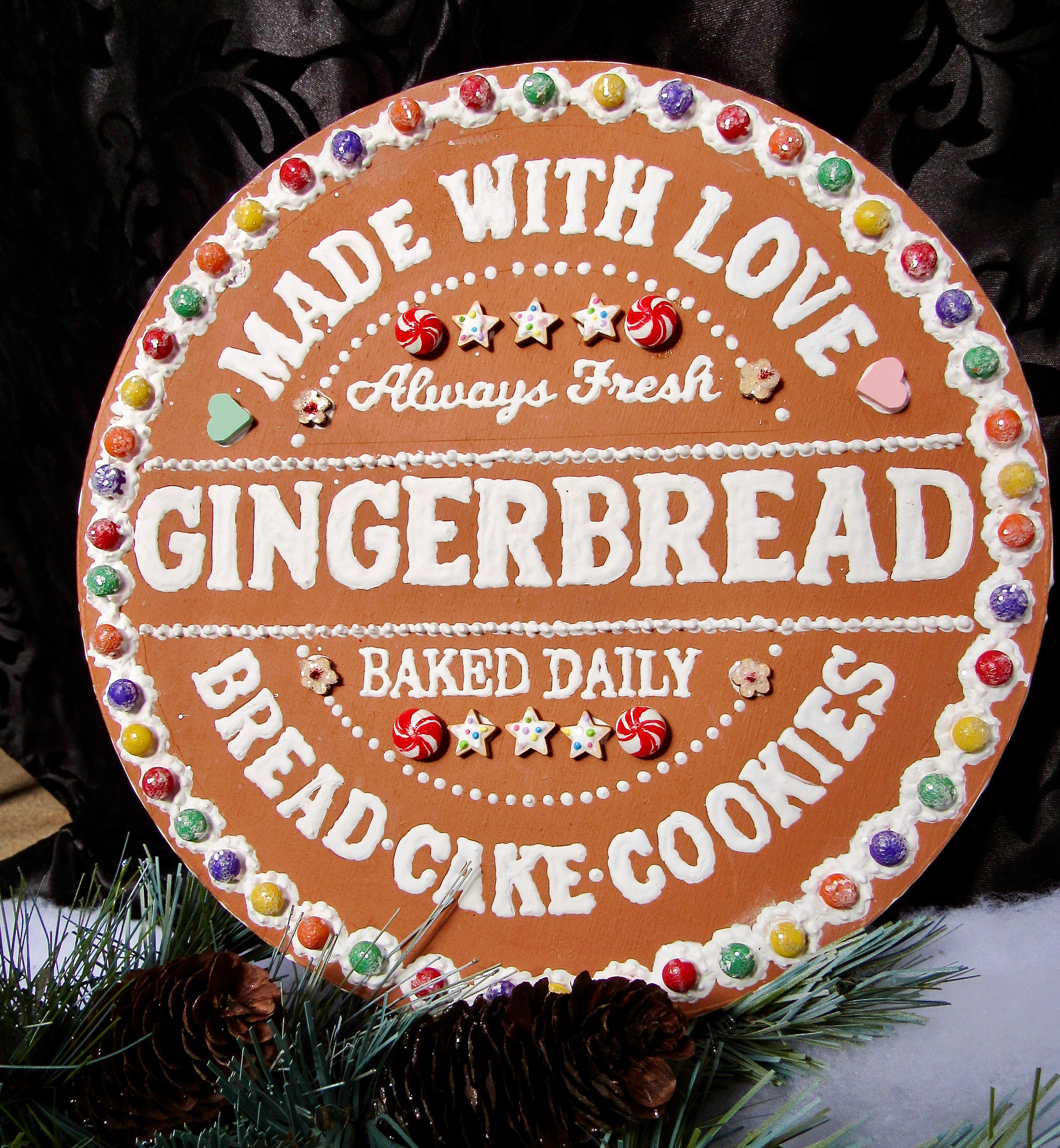 Faux Gingerbread Kitchen Bakery Sign Wall or Table Decor - Etsy