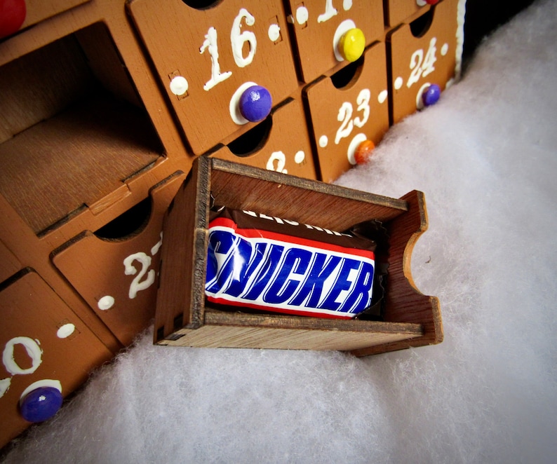 Faux Gingerbread up on the Housetop Advent Calendar - Etsy