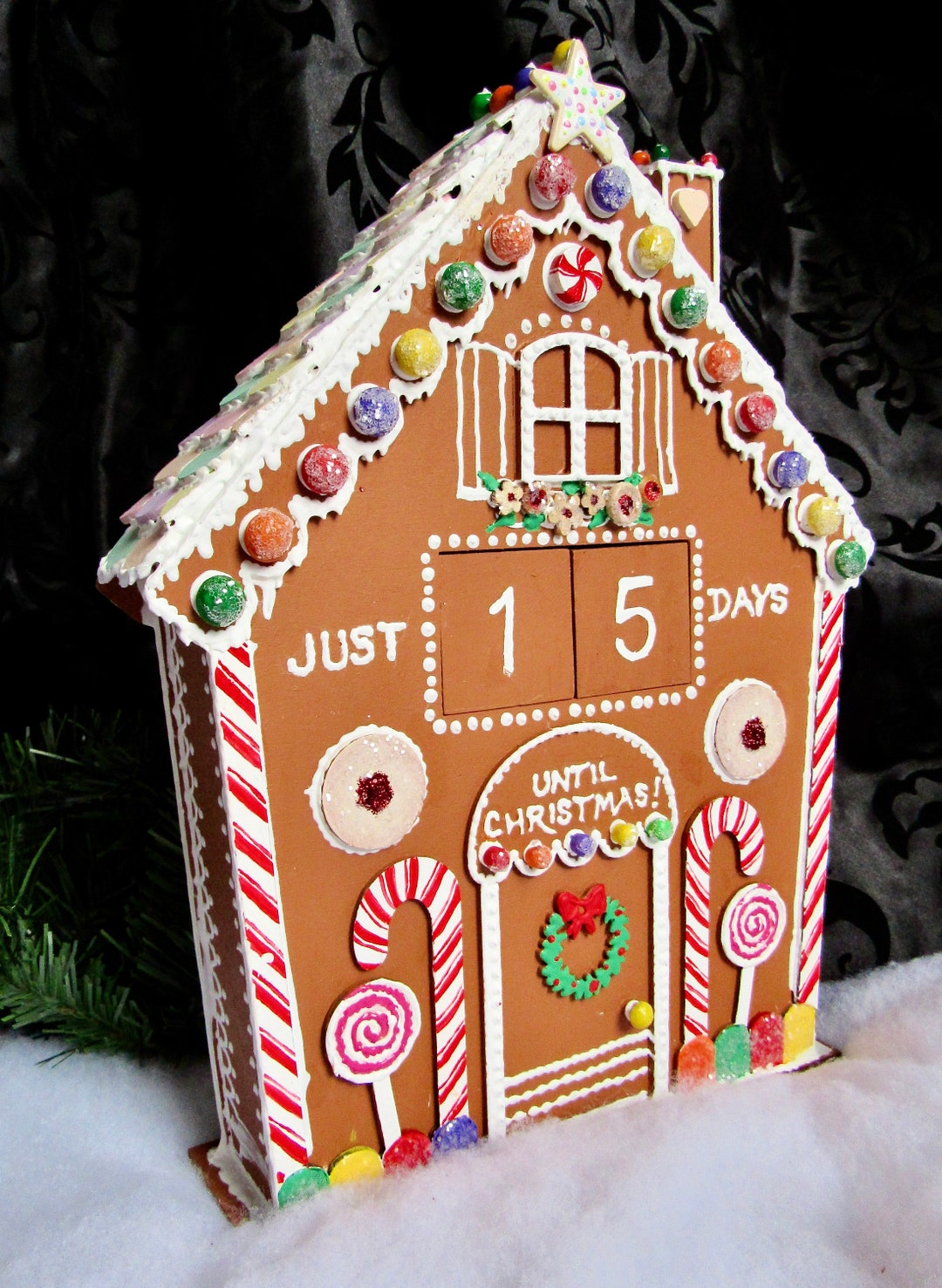 Faux Gingerbread House Countdown to Christmas Calendar - Etsy