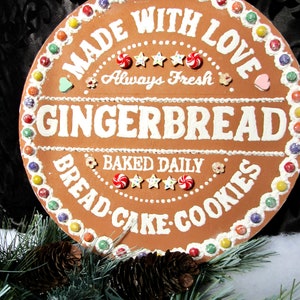 Faux Gingerbread Kitchen Bakery Sign Wall or Table Decor - Etsy