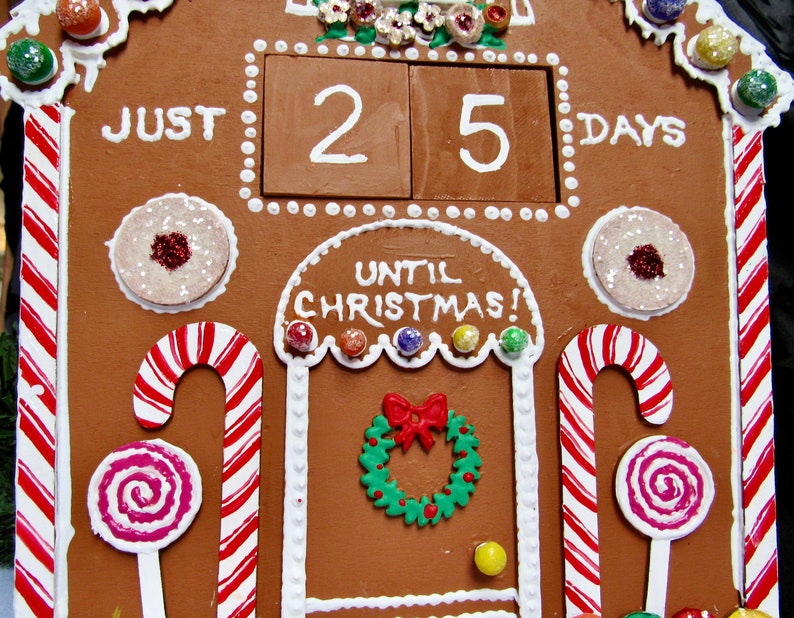 Faux Gingerbread House Countdown to Christmas Calendar - Etsy