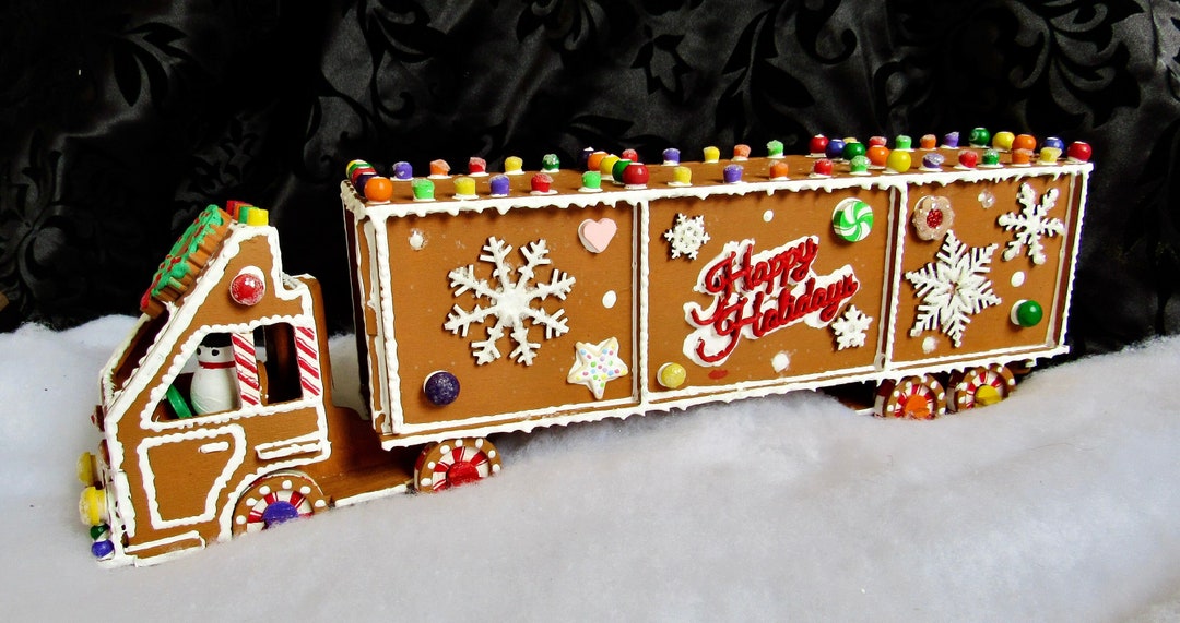 Faux Gingerbread Tractor Trailer Semi Big Rig Truck - Etsy