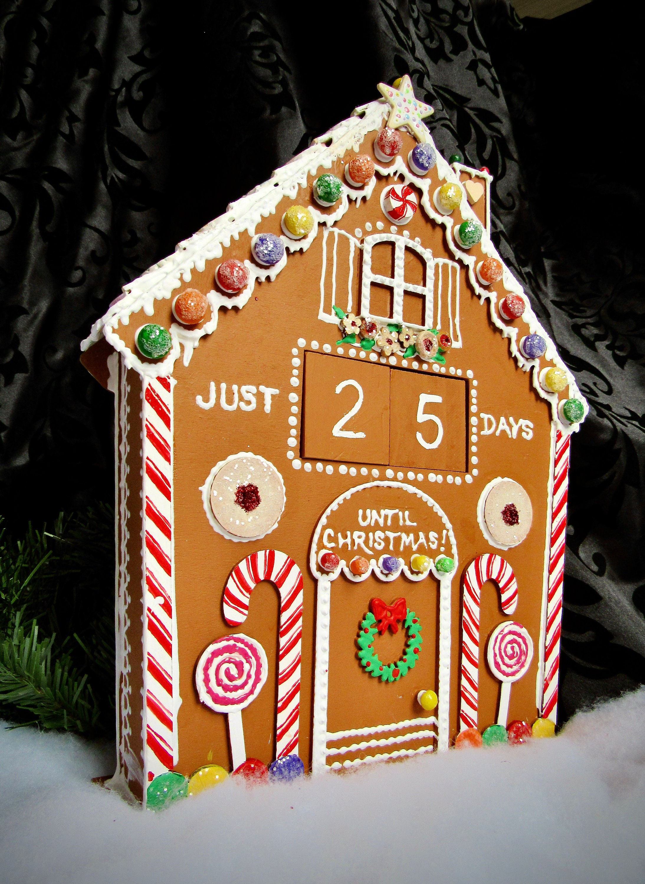 Faux Gingerbread House Countdown to Christmas Calendar - Etsy
