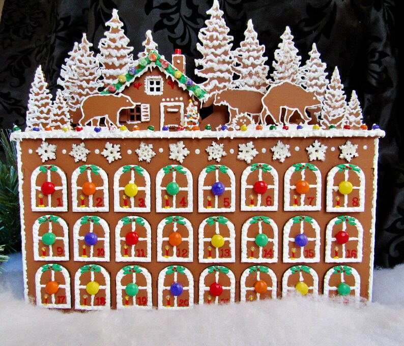 Faux Gingerbread Bears in the Forest Advent Calendar - Etsy
