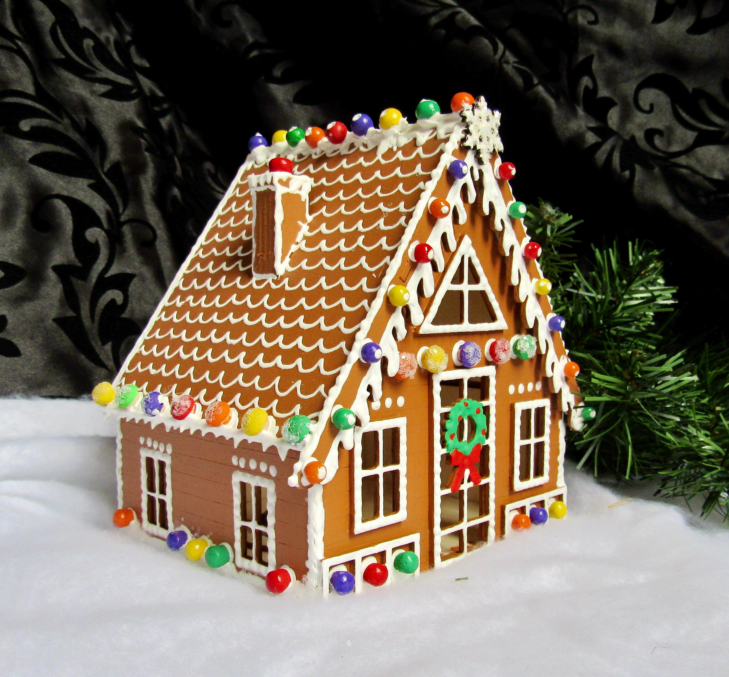 Faux Gingerbread Village A-frame House - Etsy