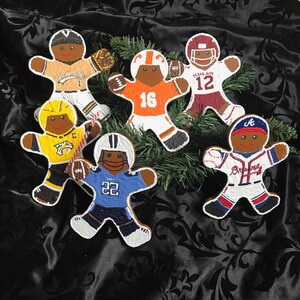 Customized Sportsteam Faux Gingerbread Men--choose Your Team!!! - Etsy