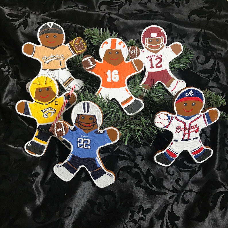 Customized Sportsteam Faux Gingerbread Men--choose Your Team!!! - Etsy
