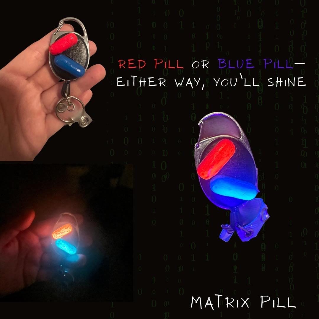 Red Pill or Blue Pill Inspired by the Matrix - Etsy