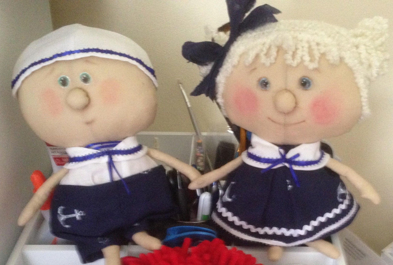 Two Cloth Dolls for Interior Decoration or Play. Sweet Darlings at ...