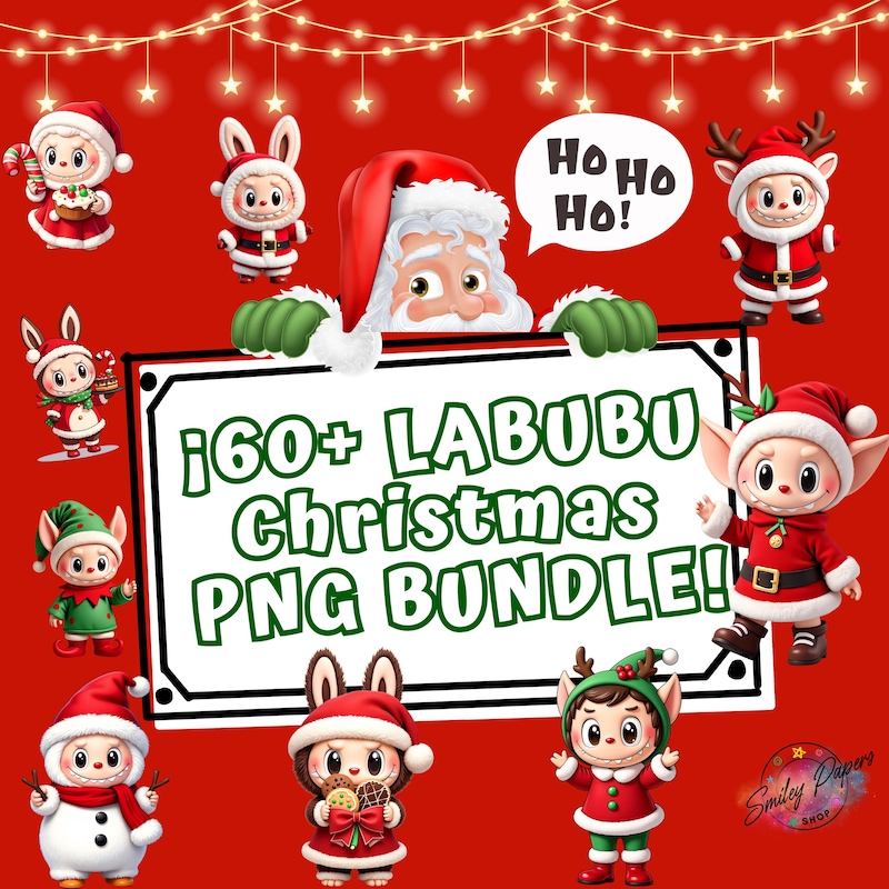Labubu Santa File - Etsy