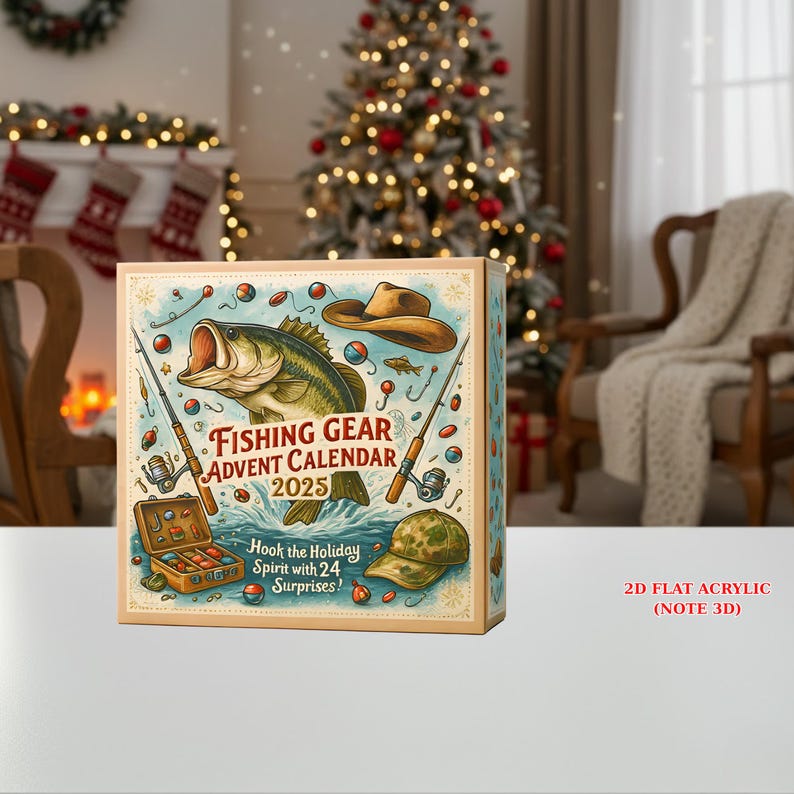 Fishing Gear Advent Calendar 2025, 24-day Christmas Countdown Box ...