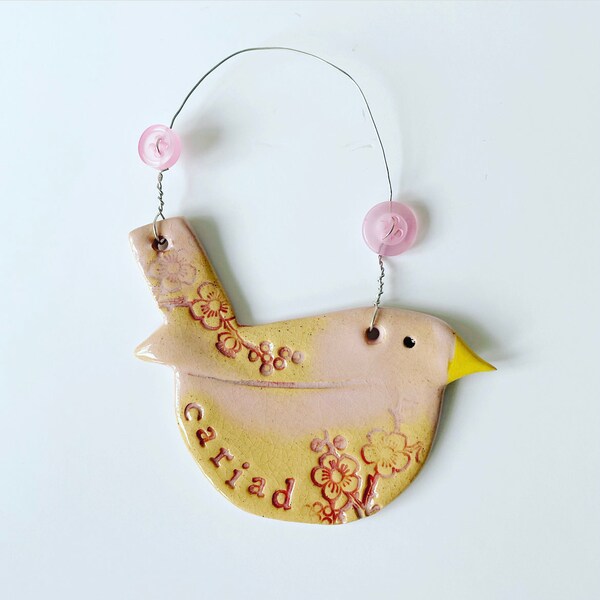 Ceramic Bird Ornaments - Etsy
