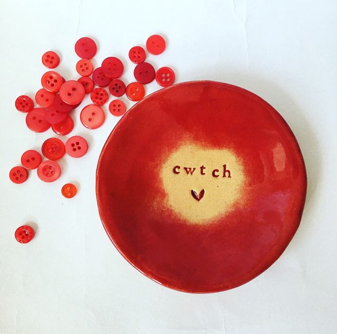 Cwtch (hug in Welsh) Jewellery Dish / Tea Bag Dish. Made in Wales, UK ...