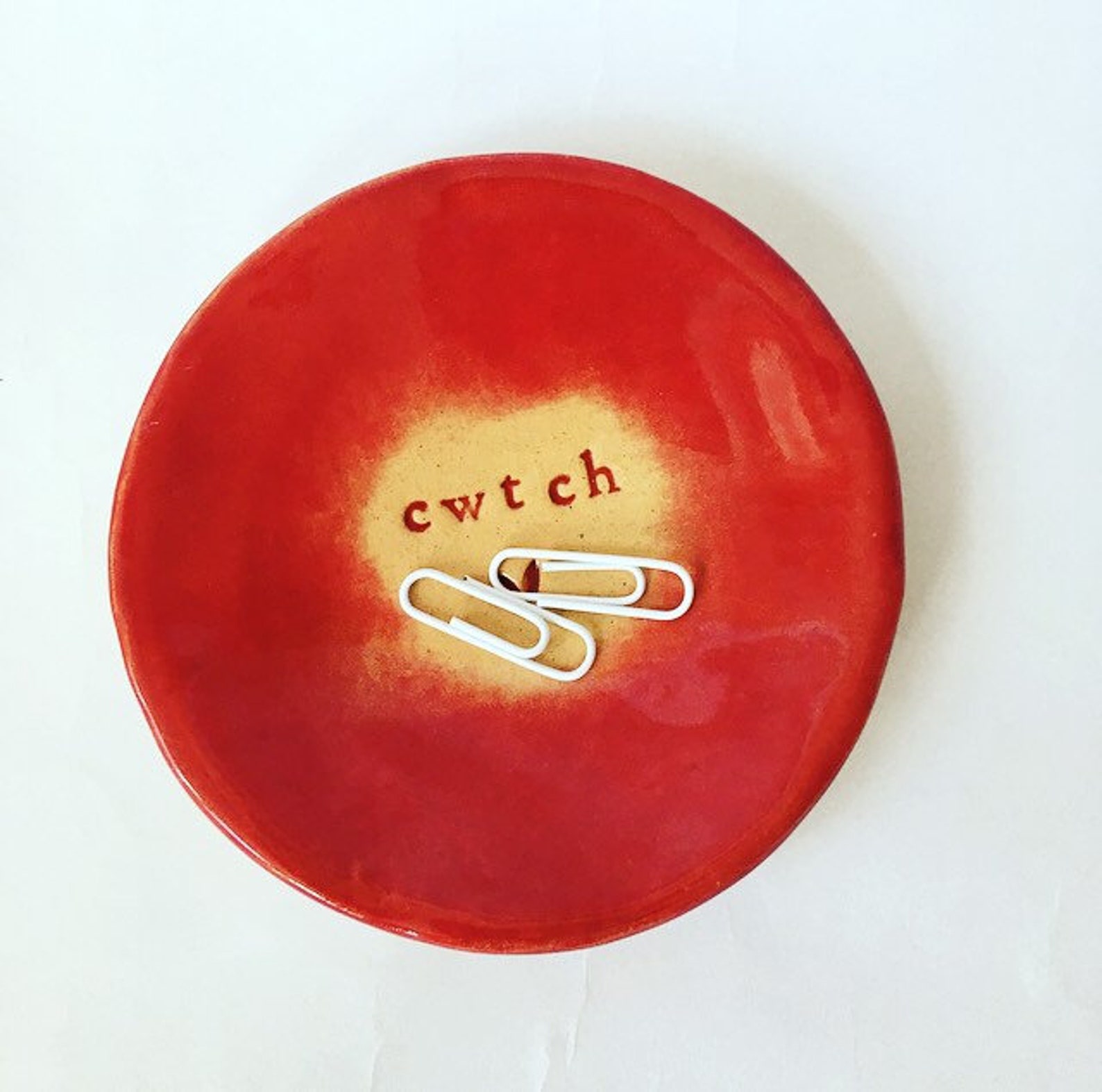 Cwtch hug in Welsh Jewellery Dish / Tea Bag Dish. Made in - Etsy UK