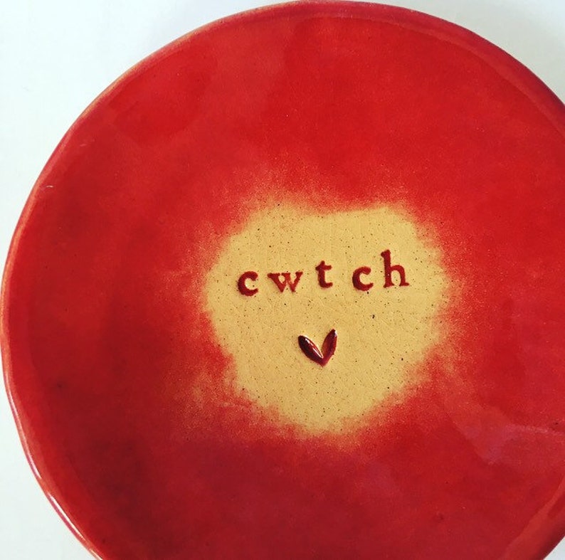 Cwtch hug in Welsh Jewellery Dish / Tea Bag Dish. Made in - Etsy UK