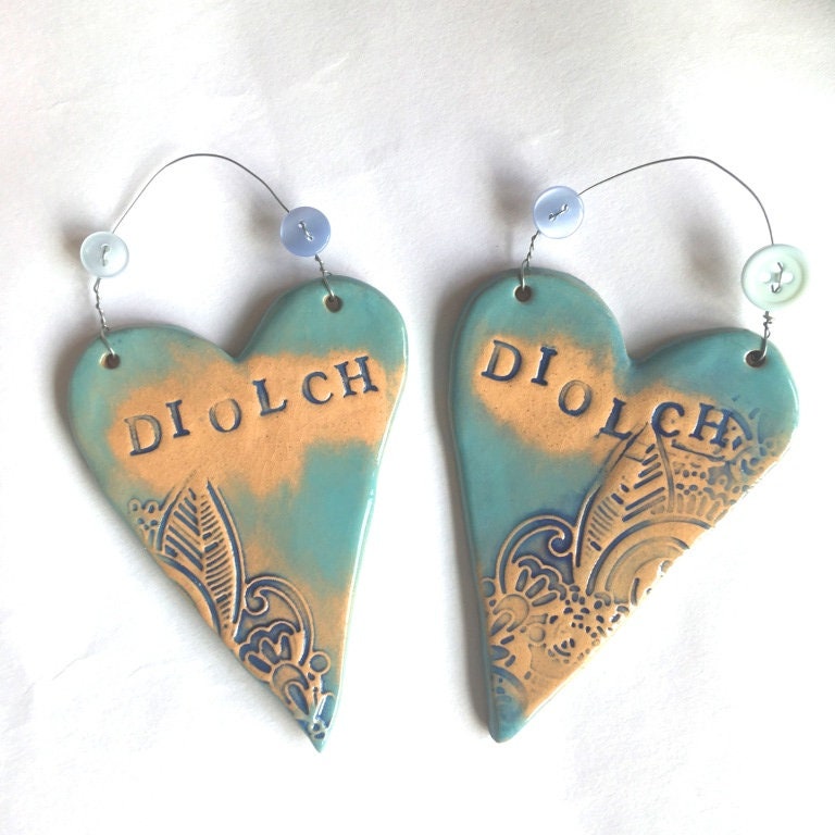 Welsh language heart Diolch (thank you)