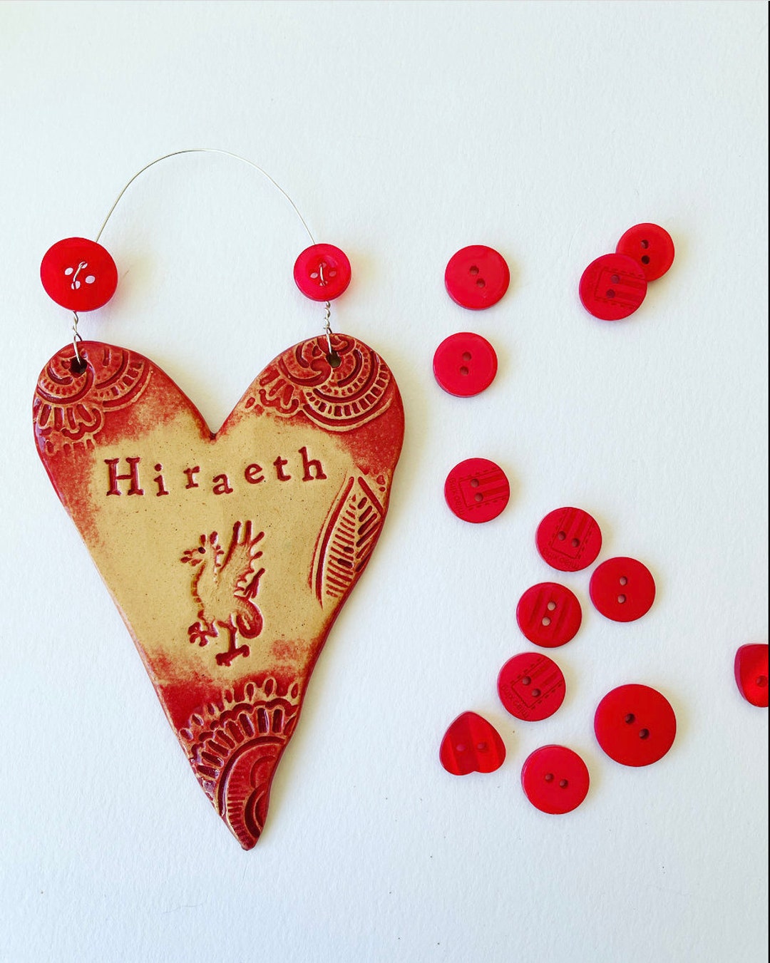 Ceramic Hiraeth (longing for Wales in Welsh) Heart. Handmade in Wales ...