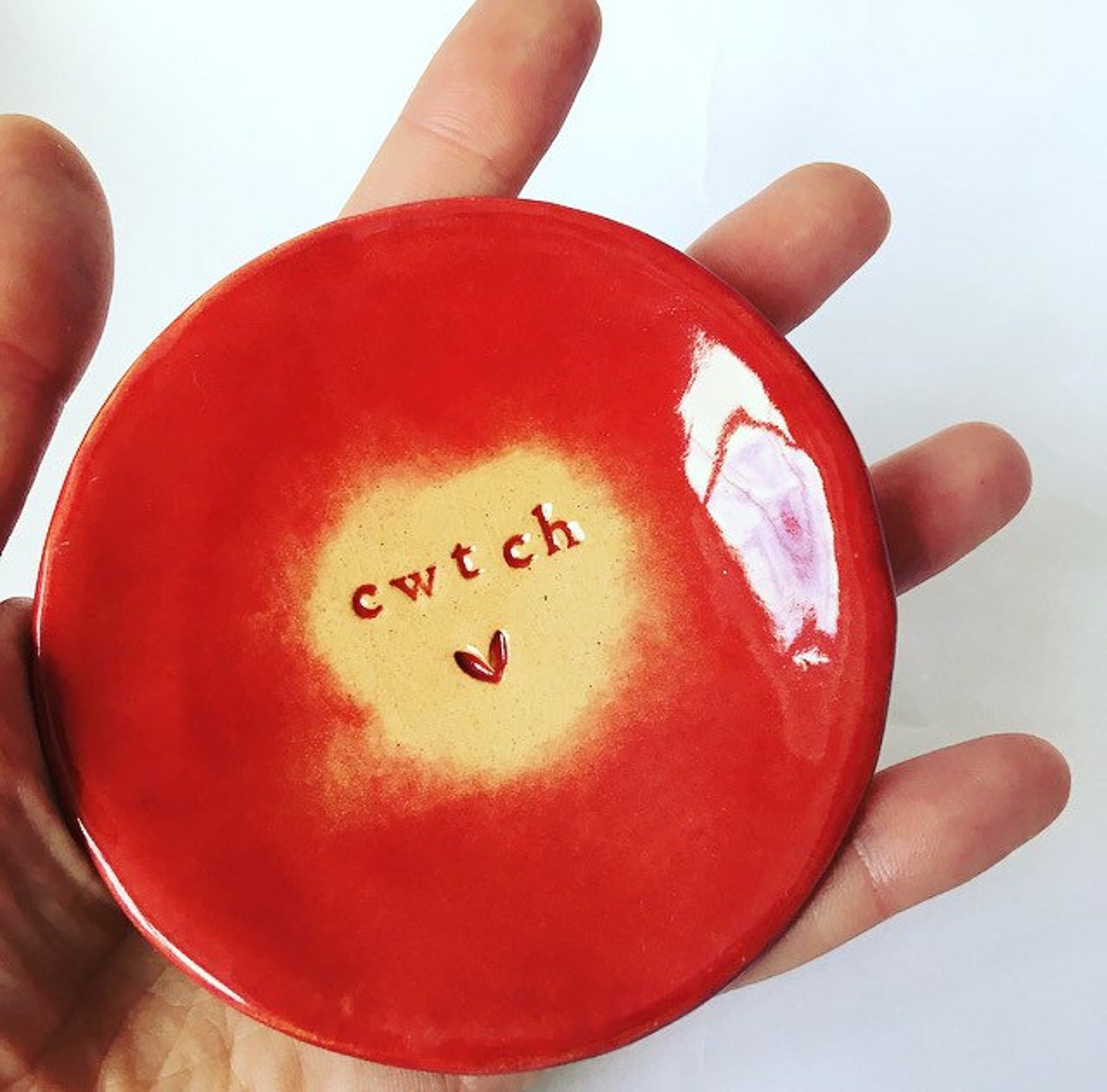 Cwtch hug in Welsh Jewellery Dish / Tea Bag Dish. Made in - Etsy UK