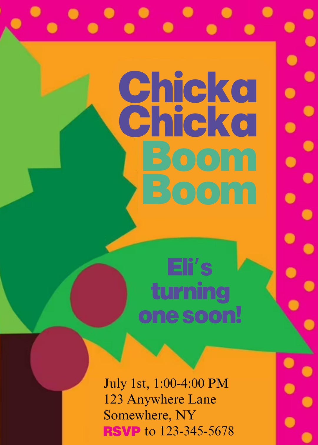 Chicka Chicka Boom Boom Party Invitation - Etsy
