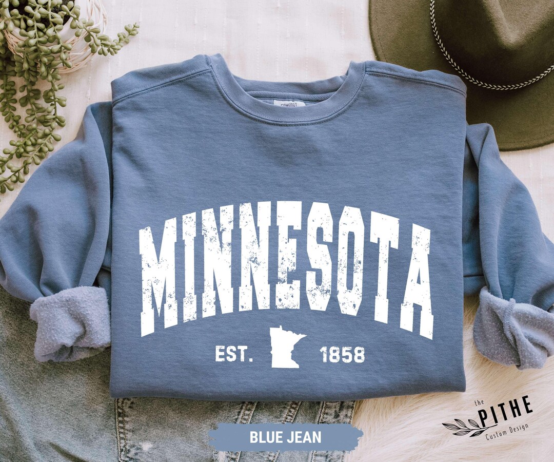 Minnesota Sweatshirt, Comfort Colors Minnesota Shirt, Minnesota ...