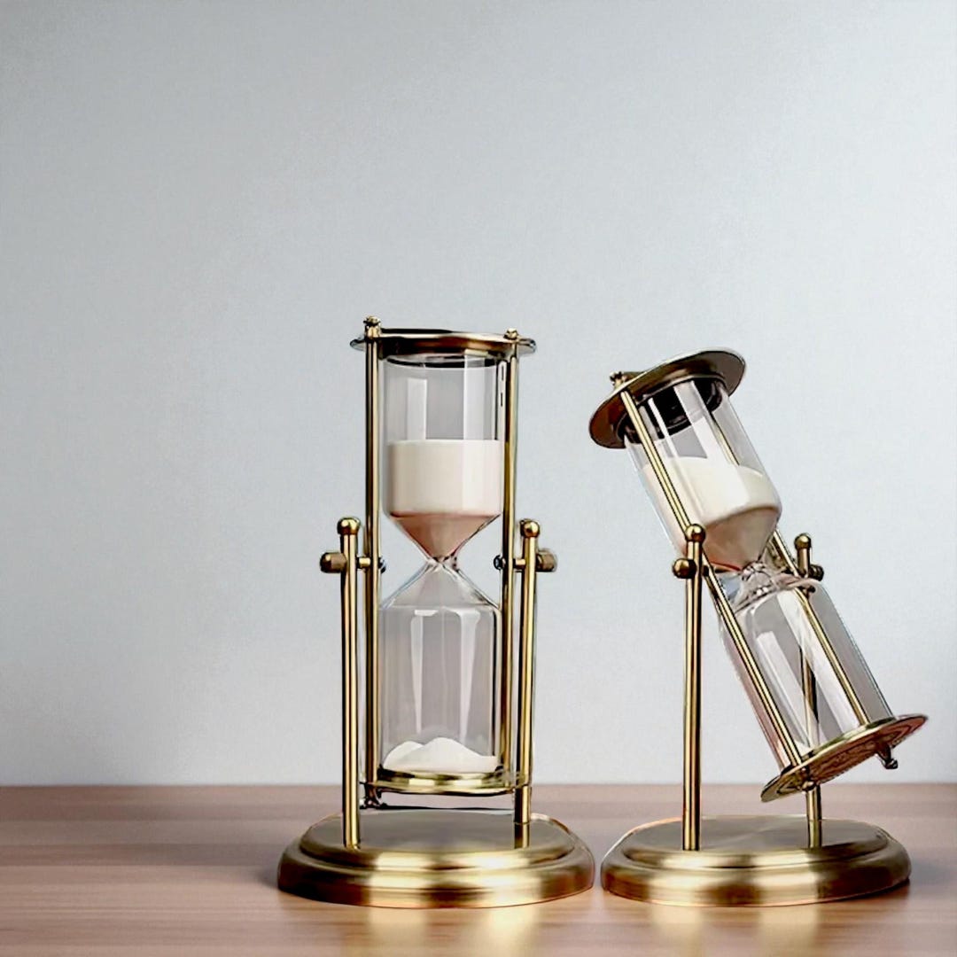 Copper and Glass Hourglass | Elegant Sand Timer | Home Decor | Vintage ...