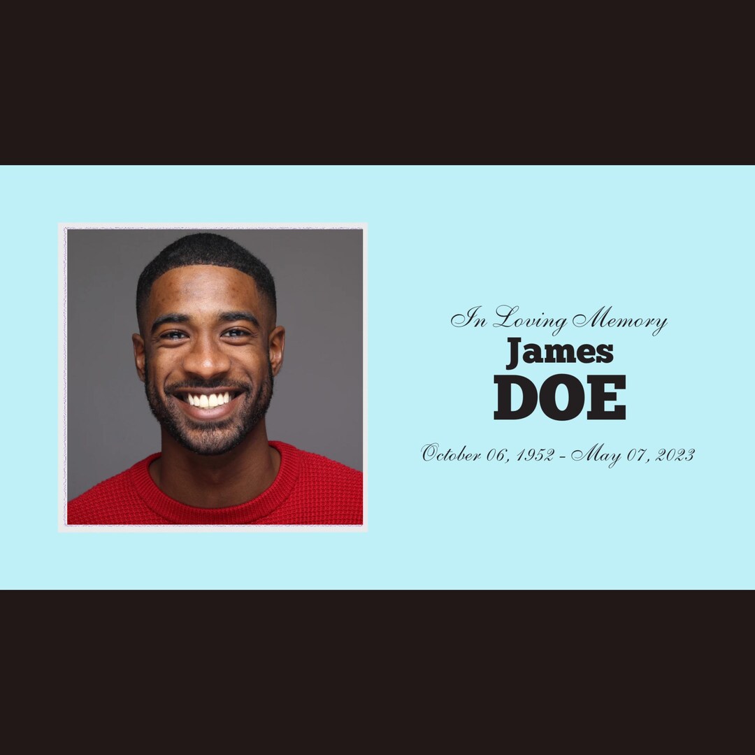 Funeral Slideshow Template: Editable Memorial Tribute (digital Download ...