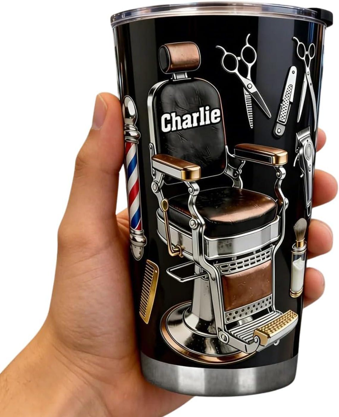 Personalized Hairdresser Tumbler, Barber Chair 2D Printed Personalized ...