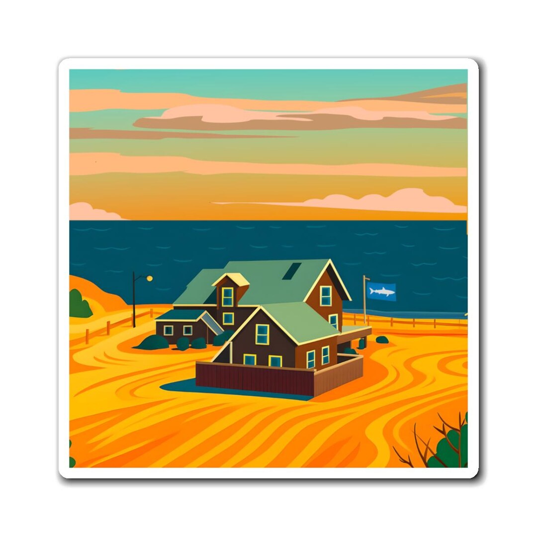 Wellfleet Beachcomber Cape Cod Magnet Souvenir, Coastal Fridge Decor ...