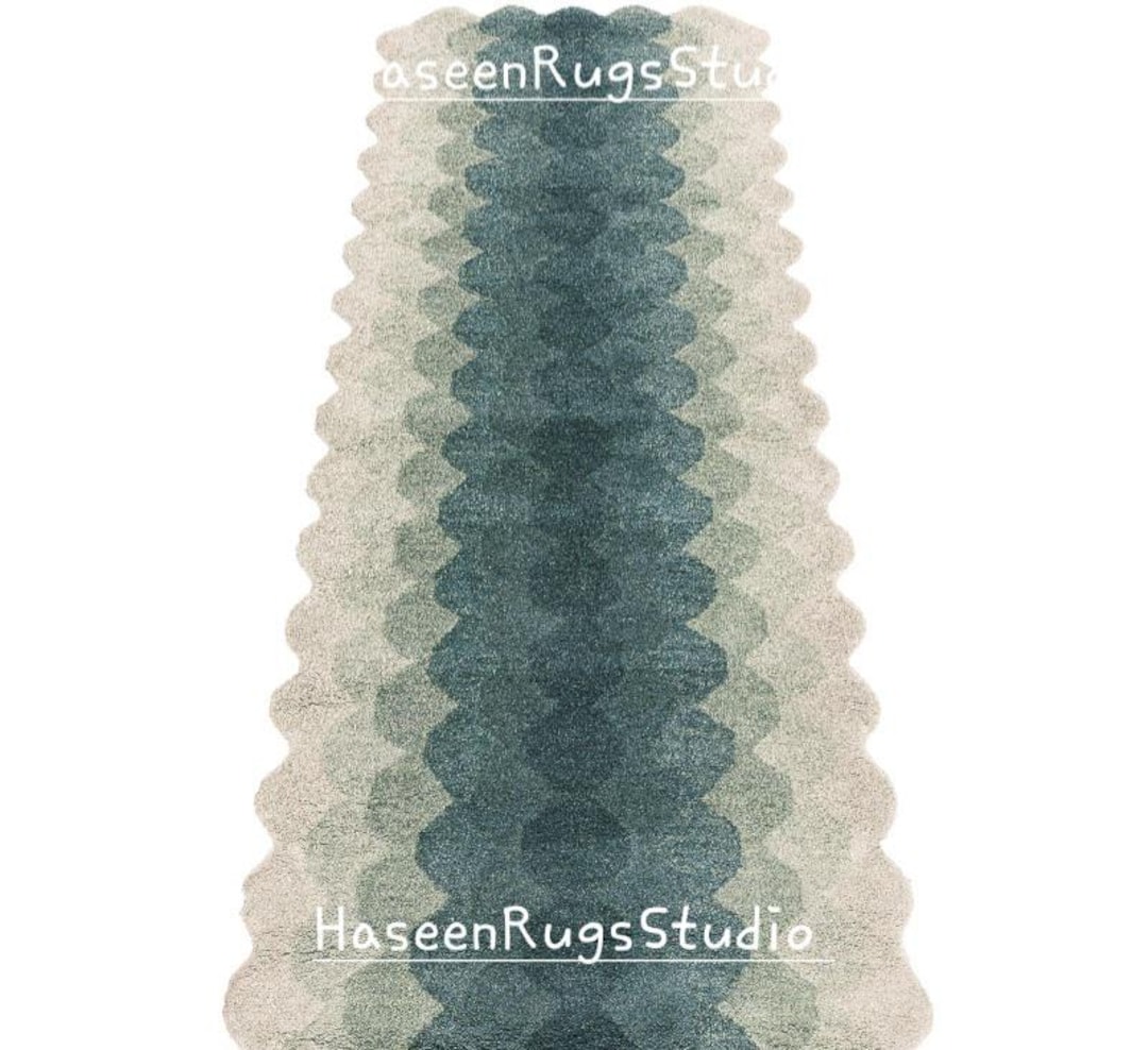 Modern Runner Rug, Handmade Geometric Hallway Carpet, Abstract Long ...