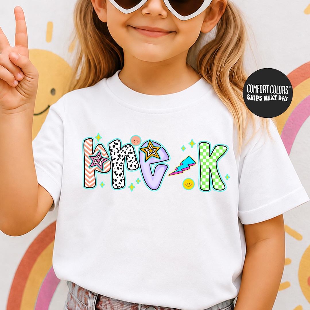 Pre-k Kids Shirt First Day of School Shirt Comfort Colors Coquette Back ...