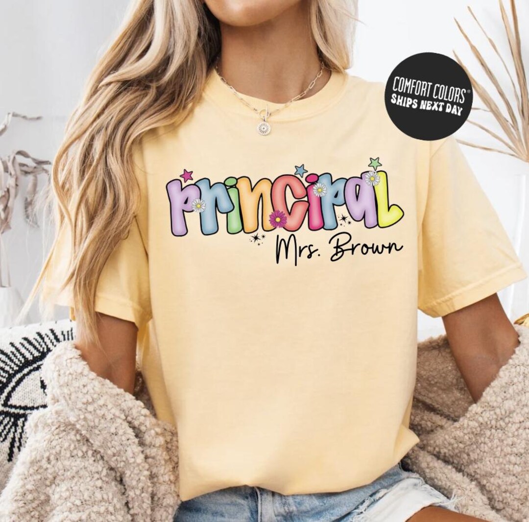 Custom School Principal Shirt Back to School Principal Tee Personalized ...