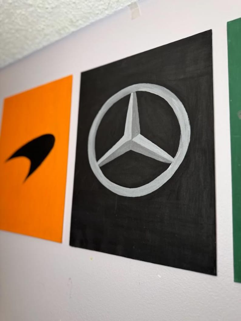 F1 Mercedes Logo Painting - Etsy