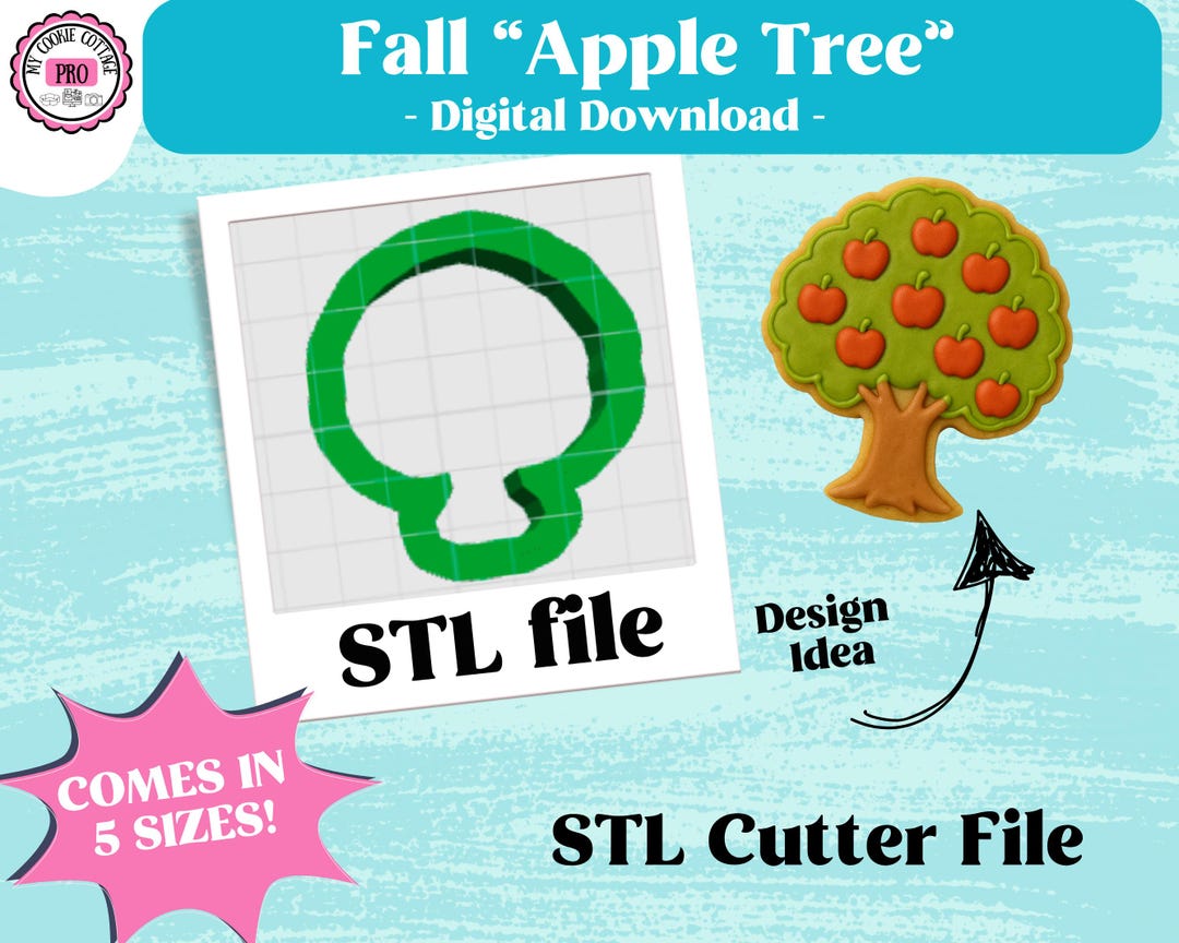 Apple Tree Cookie Cutter STL File | 3D STL Digital Download | Instant ...