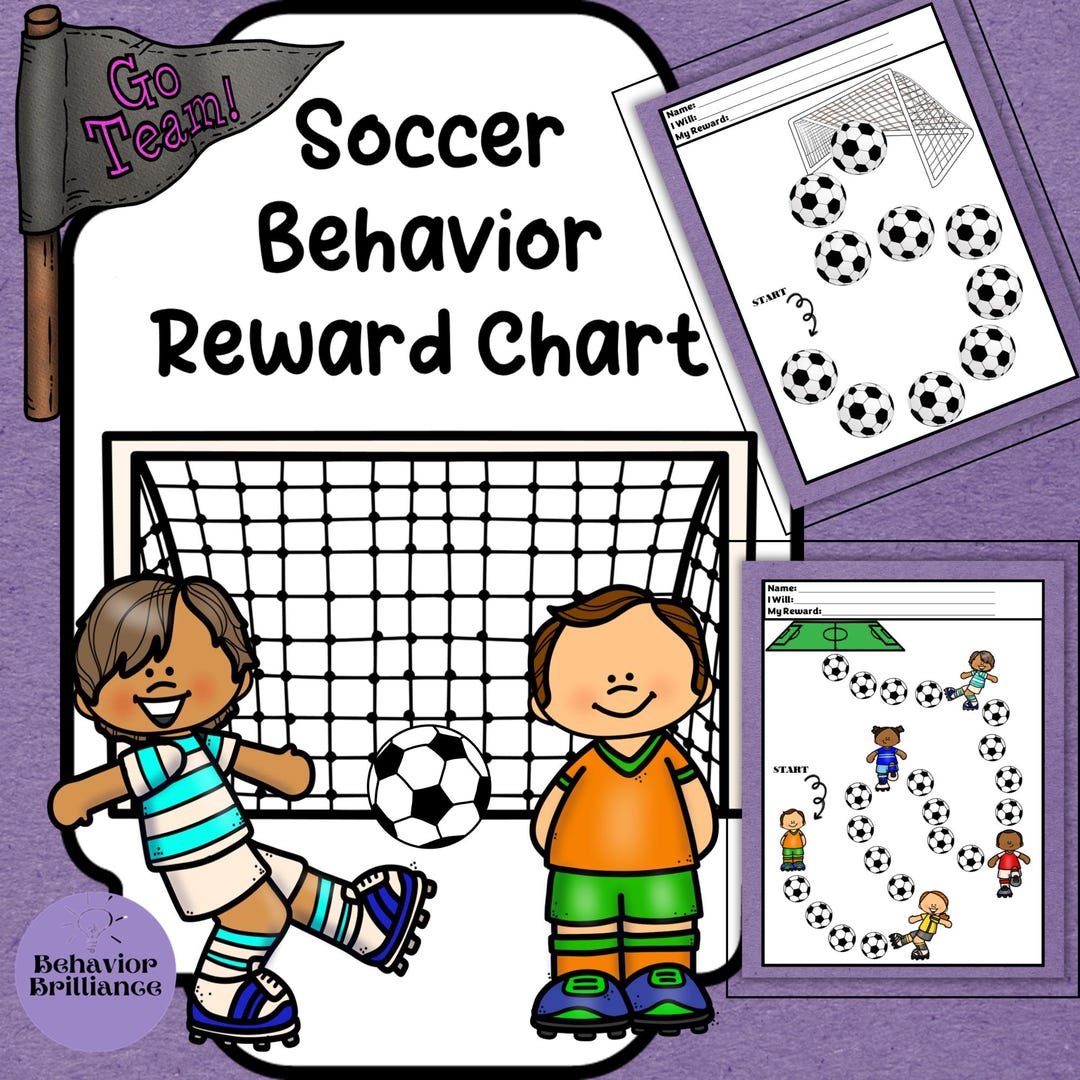 Soccer Theme Behavior Reward Chart to Reinforce or Teach Good Behavior ...