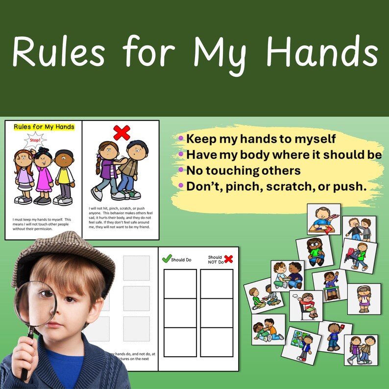 School Social Story: My Body Has Rules, Safe Behavior (digital Download ...