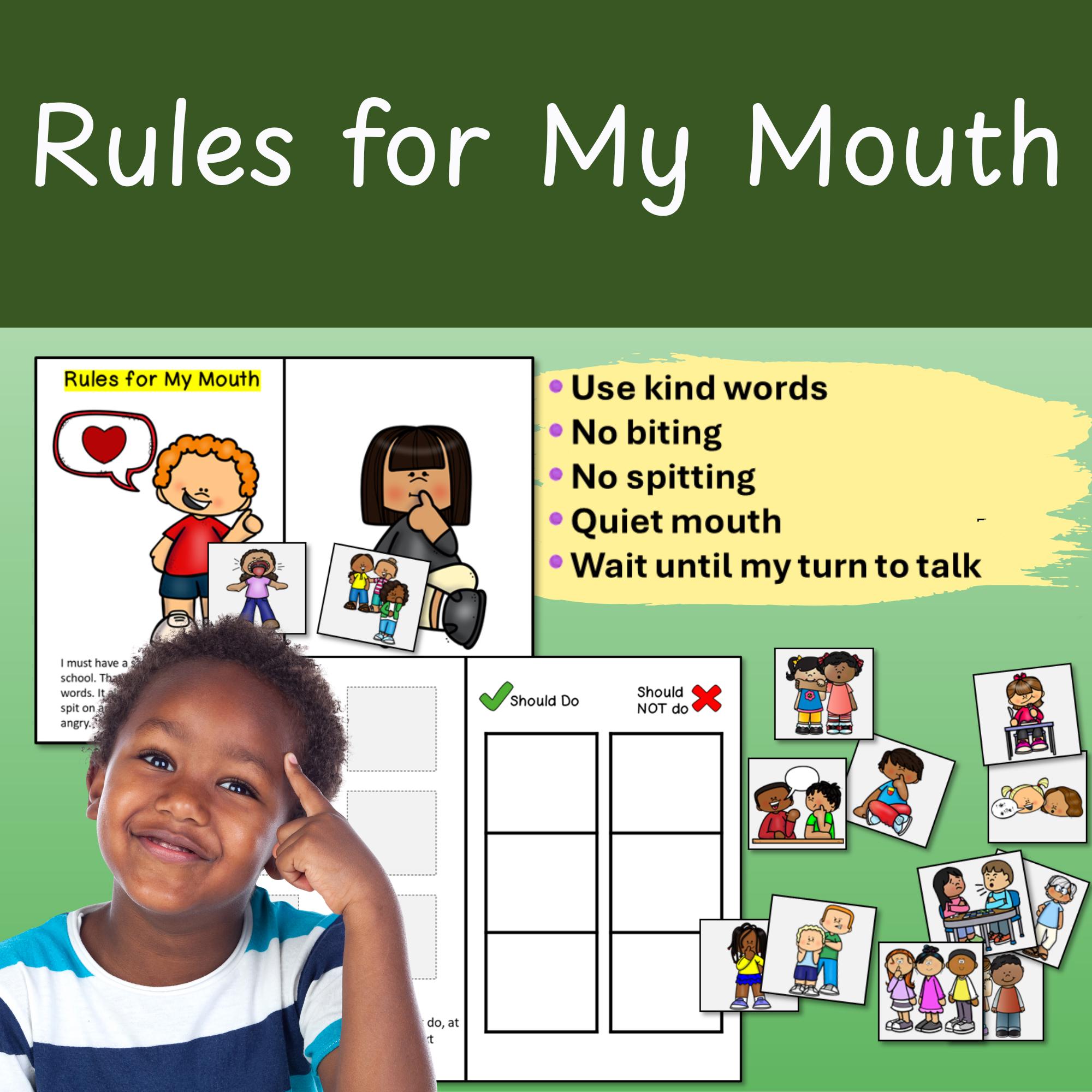 School Social Story: My Body Has Rules, Safe Behavior (digital Download ...