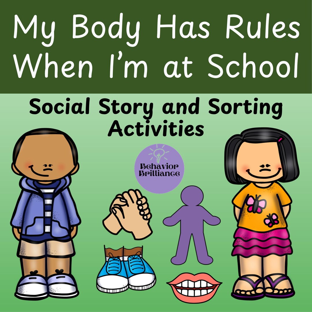 School Social Story: My Body Has Rules, Safe Behavior (digital Download ...