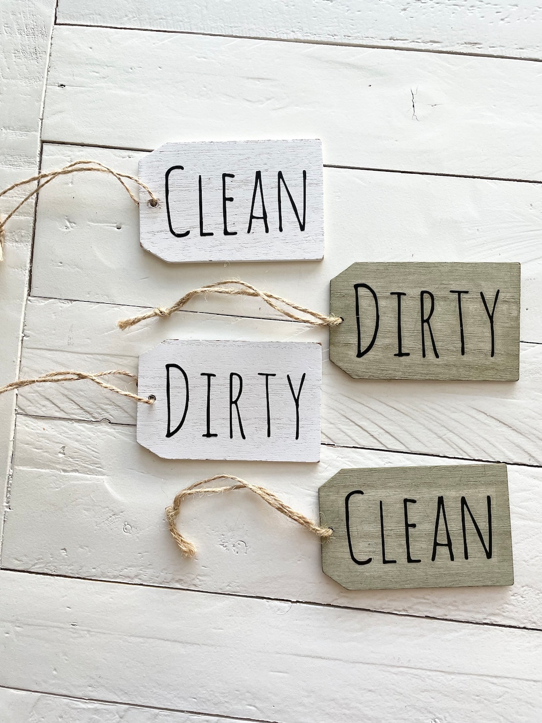 Double Sided Clean/dirty Laundry Tag - Etsy