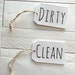 Clean or Dirty, Wood Laundry Tags - Etsy